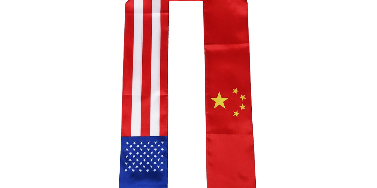 Chinese American Graduation Stole, China America Graduation Stole, Gra ...