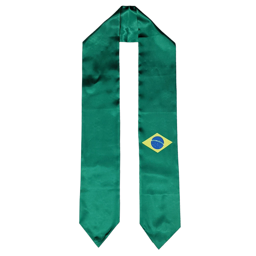Brazil Flag Graduation Stole, Brazil Flag Graduation Sash, Brazil Grad ...