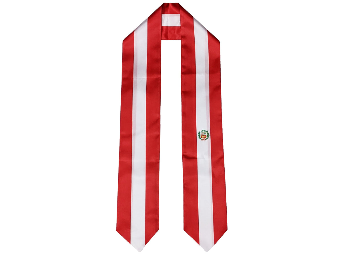 Peru Flag Graduation Stole, Peru Flag Graduation Sash, Peru Graduation ...