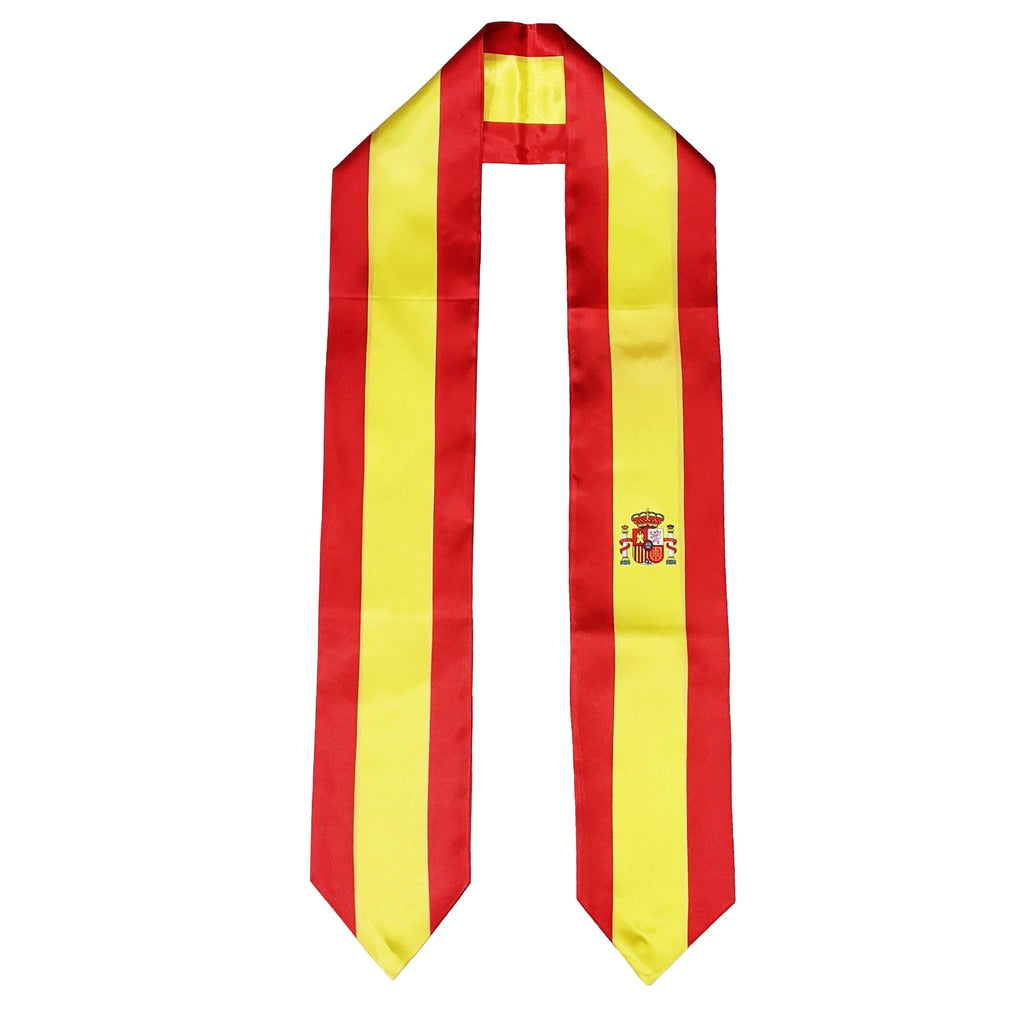 Spain Flag Graduation Stole, Spain Flag Graduation Sash, Spain Graduat ...