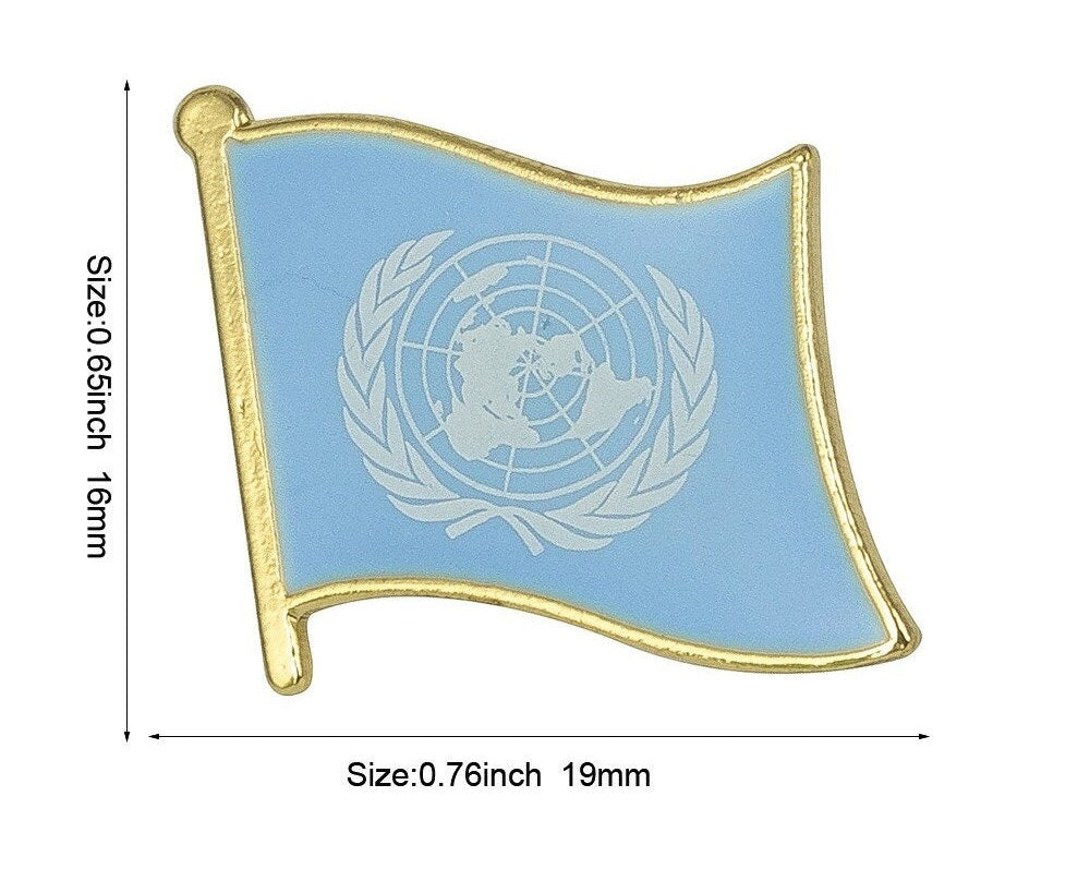 United Nations National Flag Lapel Pin / United Nations Flag Lapel clo ...